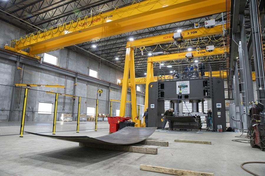 A look at a modern water tank fabricating facility