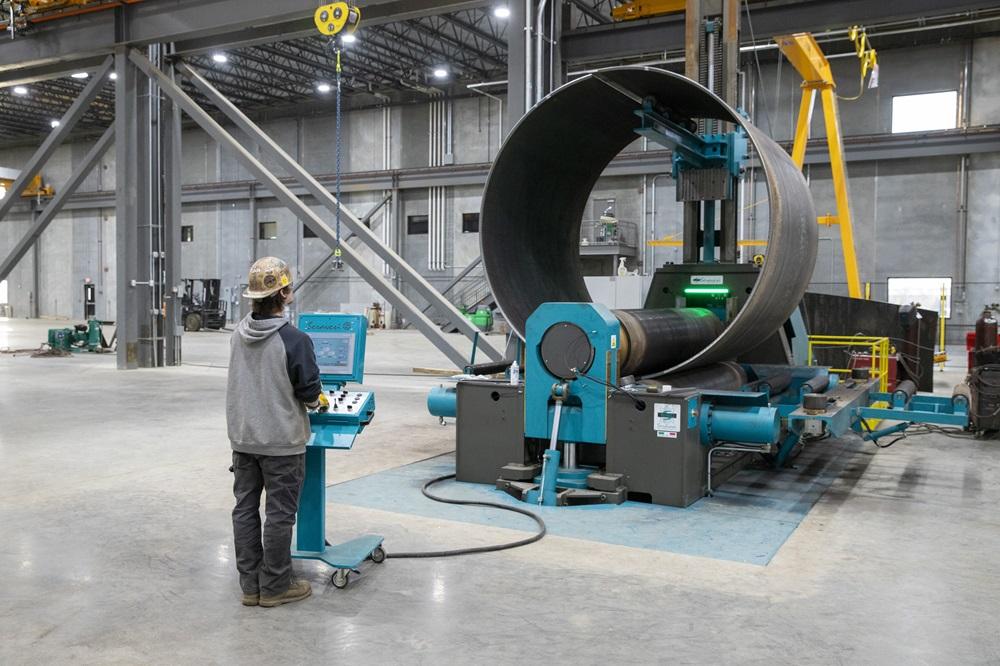 A look at a modern water tank fabricating facility