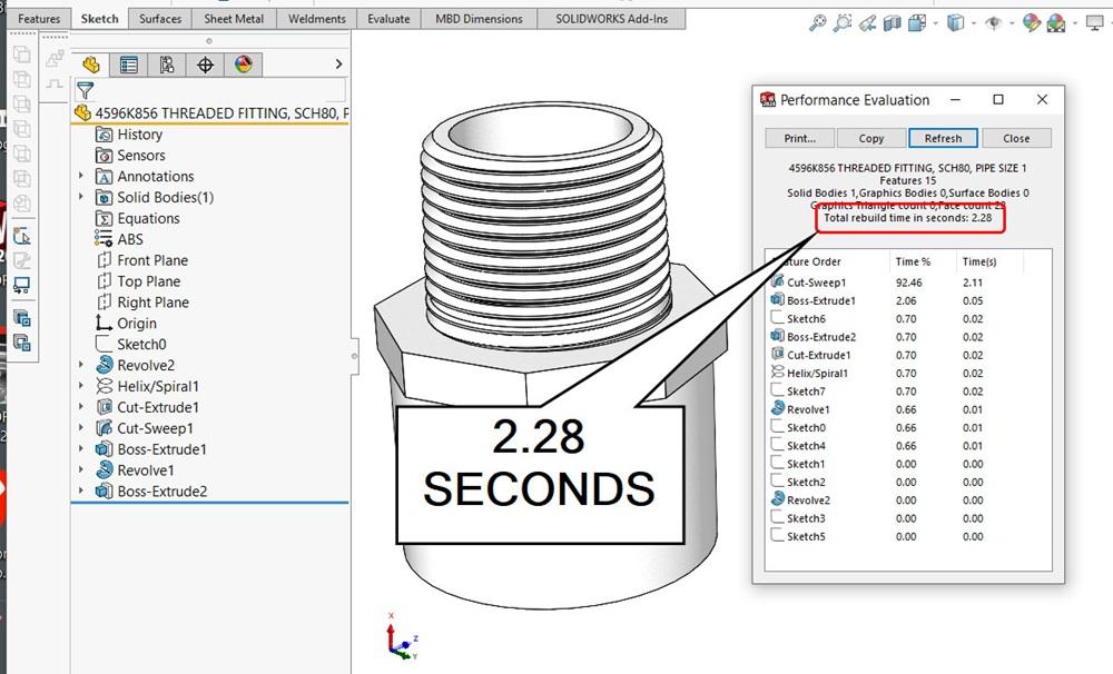 A review of tricks to reduce rebuild time in CAD modeling