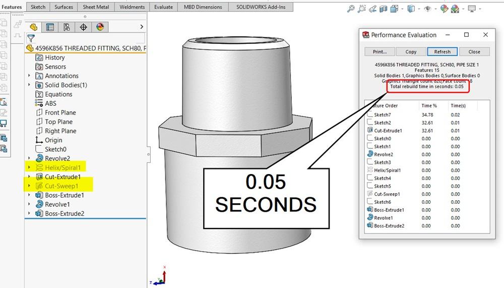 A review of tricks to reduce rebuild time in CAD modeling