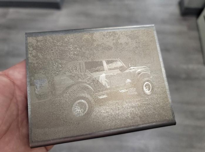 Experimenting with new laser etching capabilities