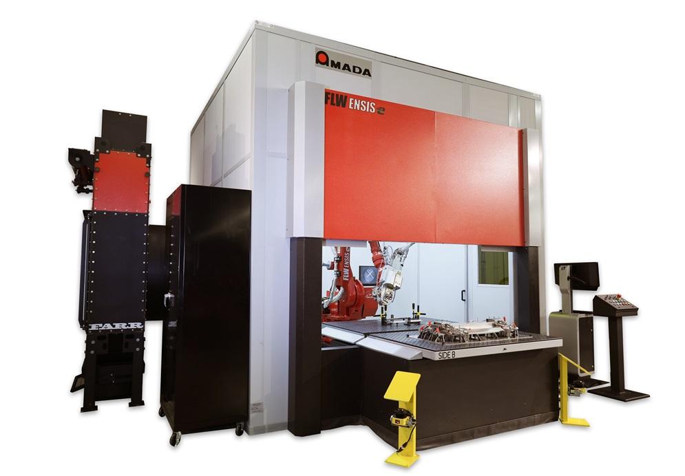 Fiber laser welding system includes patented rotating lens