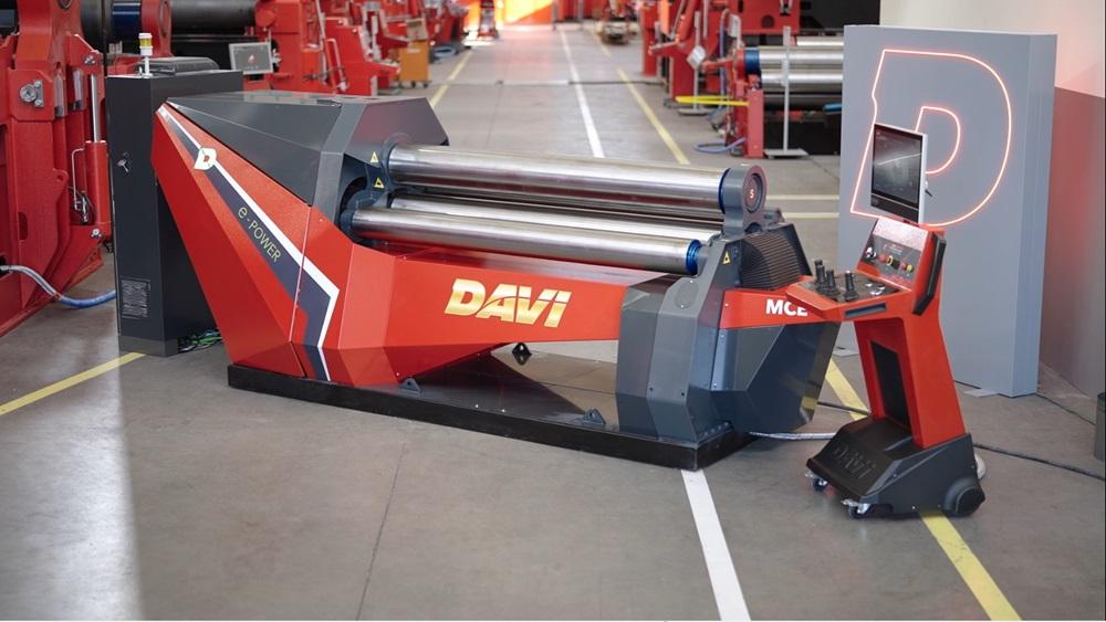 Fully electric steel plate roll machine delivers 0.05-in. positioning ...