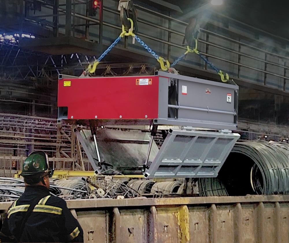 Hoppers help enhance safety of heavy-duty scrap handling