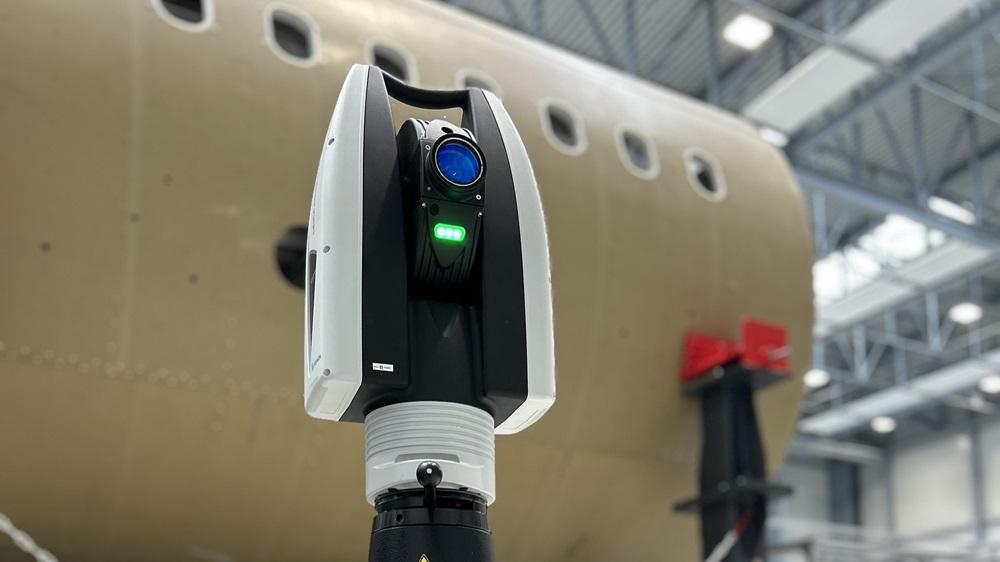 Laser tracker measures key features from a distance