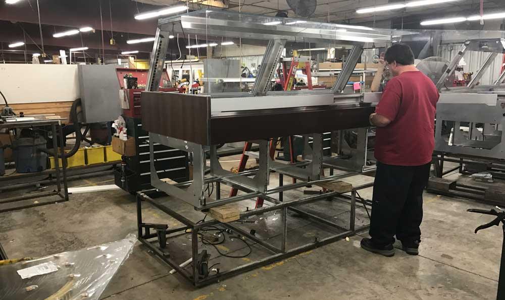 Metal fabricating in sequence, by color