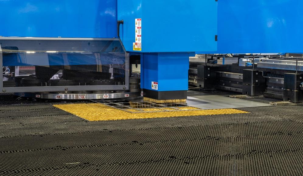 The laser/punch combination machine’s soft touch