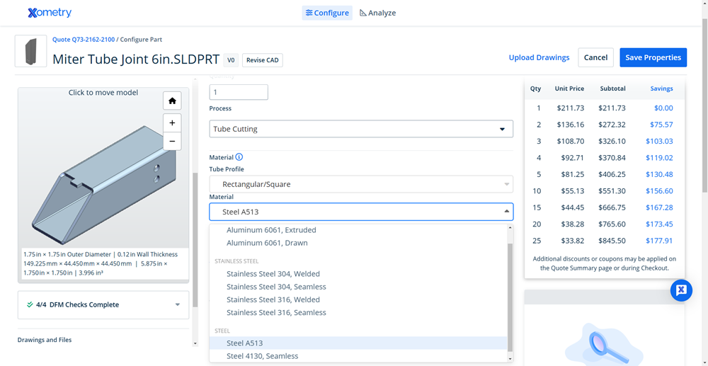 The potential of instant quoting in metal fabrication