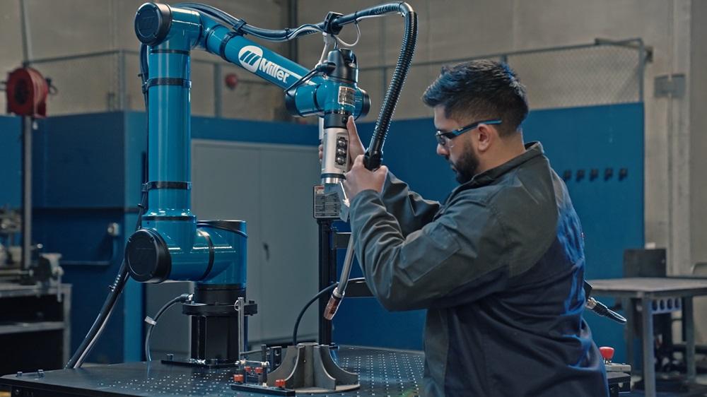 Touch sensing, seam tracking added to cobot welding system