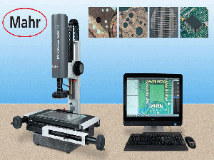 Video measuring microscope with image processing