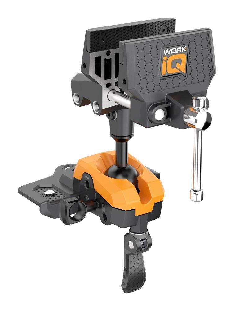 Vise articulates and rotates for precise workpiece positioning