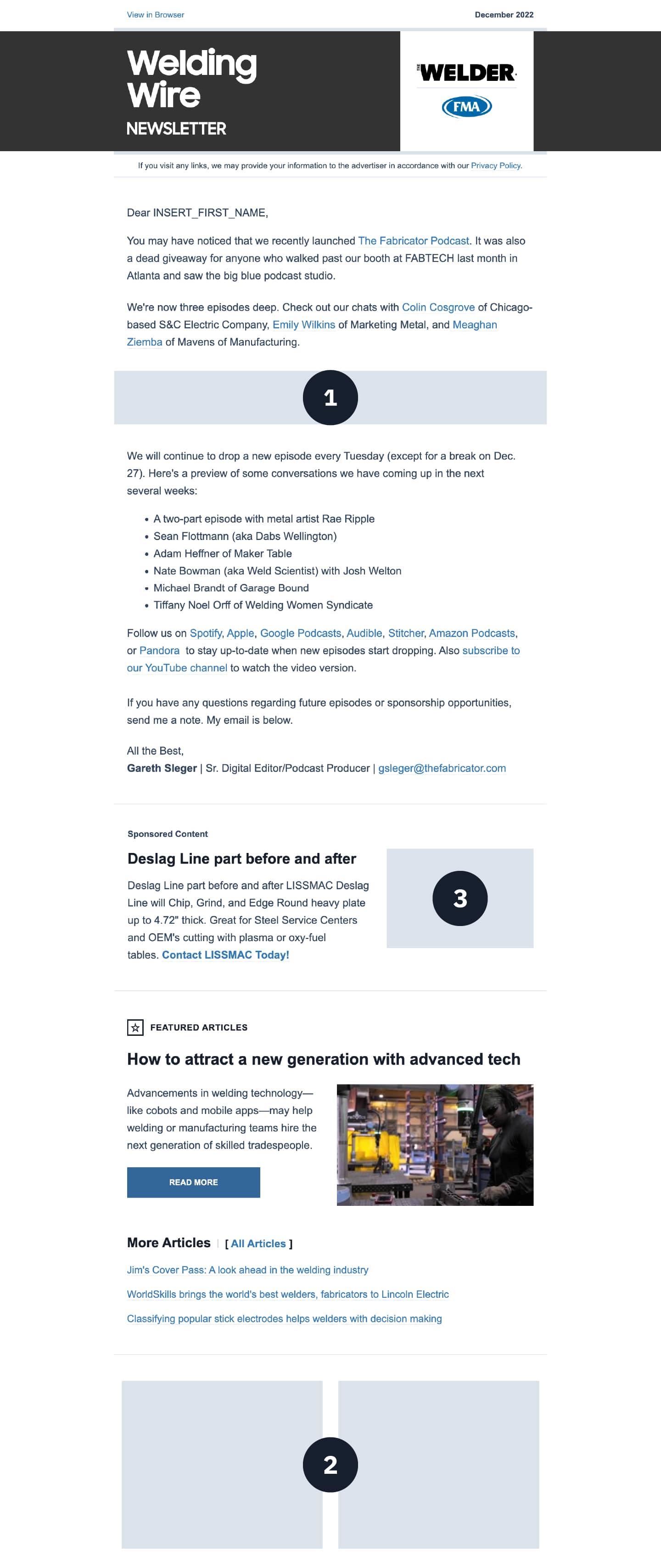 Advertise with The Welder