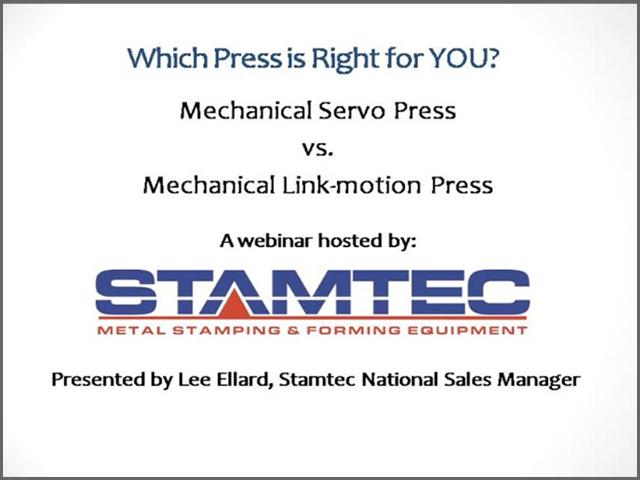 Mechanical Servo Press vs Mechanical Link Motion Press - Which press is ...